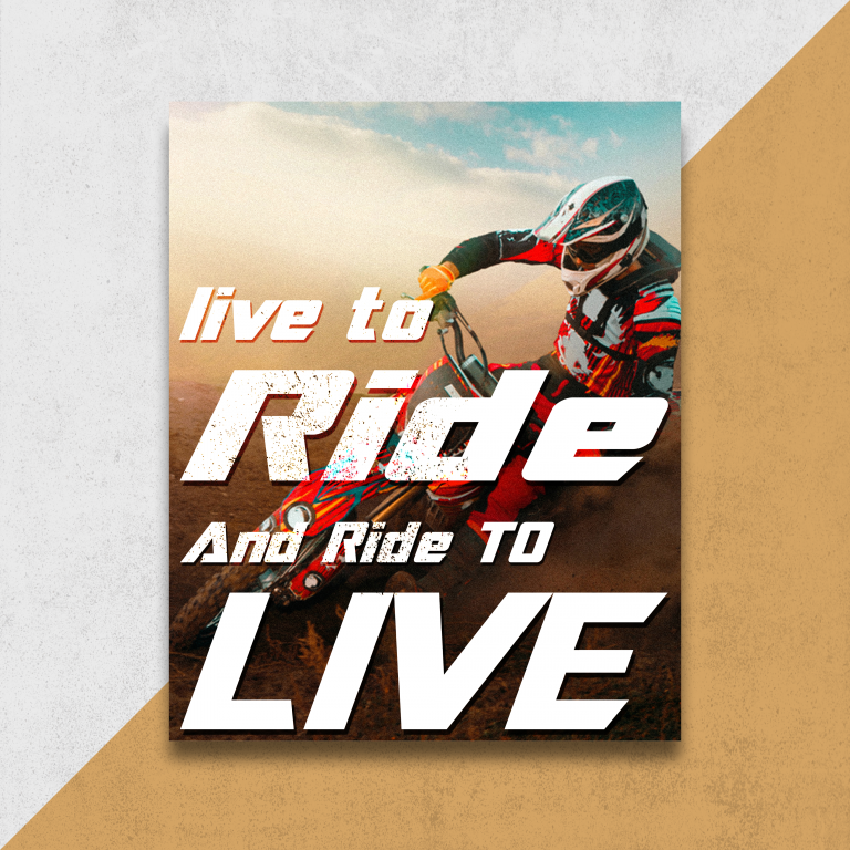Live to Ride And Ride to Live – Canvas – Todo motocross